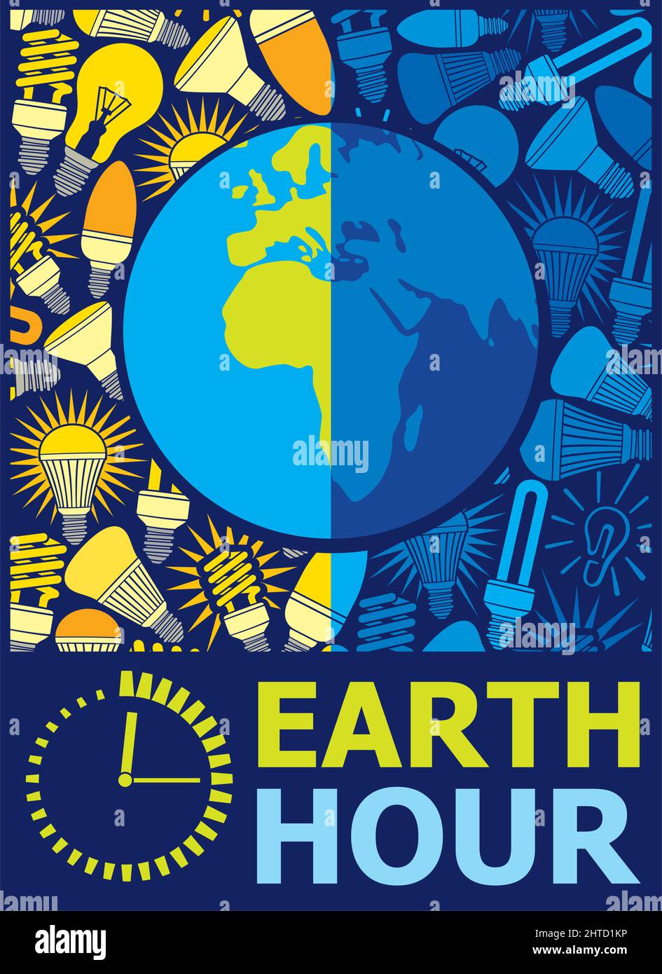 Earth hour poster vector design Stock Vector Image & Art - Alamy