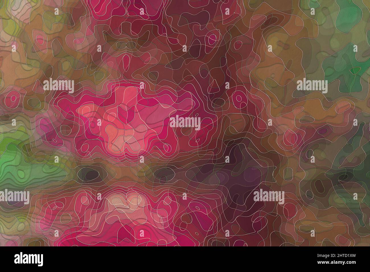 Illustration of a colorful fractal surface with white outlines Stock ...