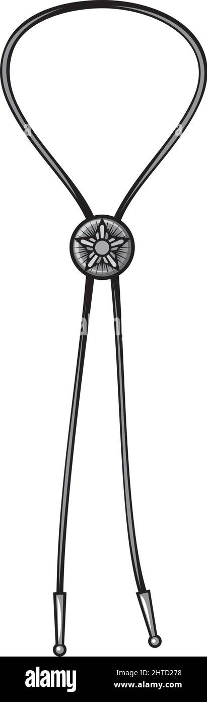 Cowboy bolo tie vector illustration Stock Vector Image & Art - Alamy