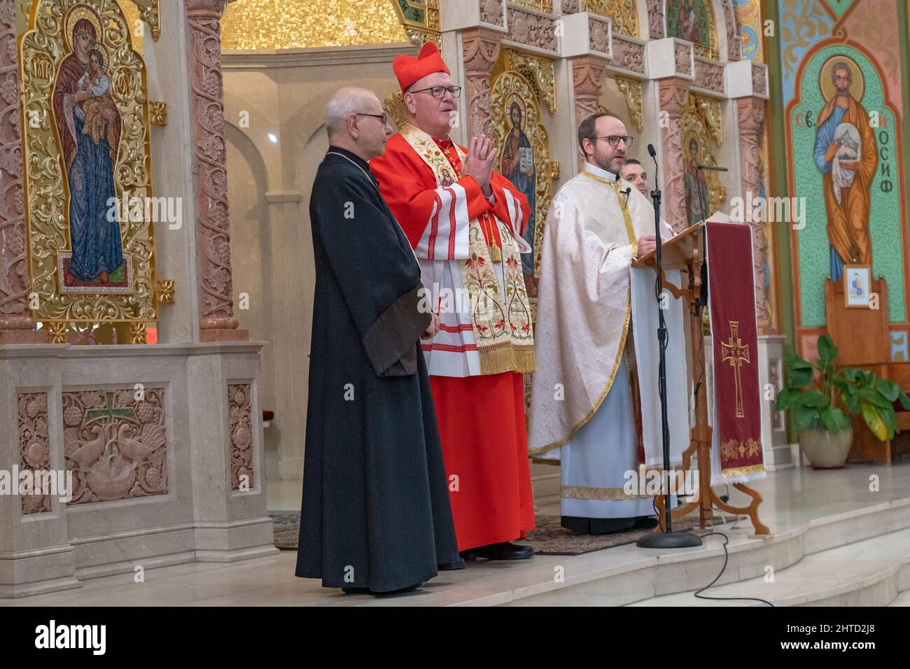 New York, United States. 27th Feb, 2022. Cardinal Timothy Dolan attends ...
