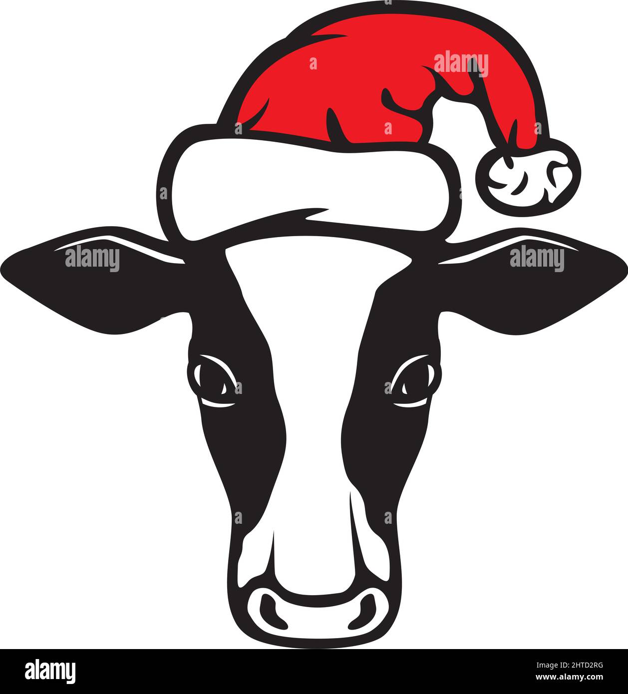 Santa with cow Stock Vector Images - Alamy