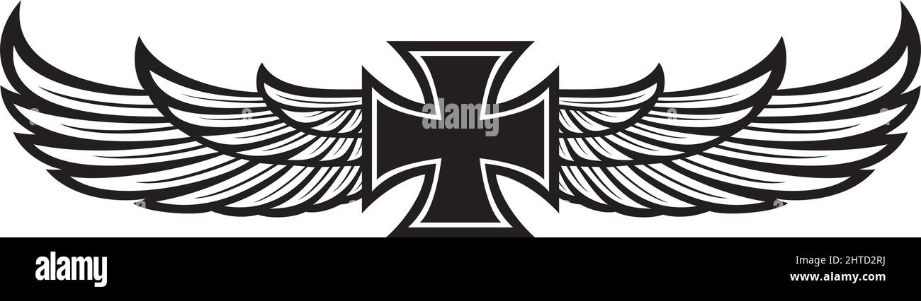 Cross and wings vector illustration Stock Vector Image & Art - Alamy