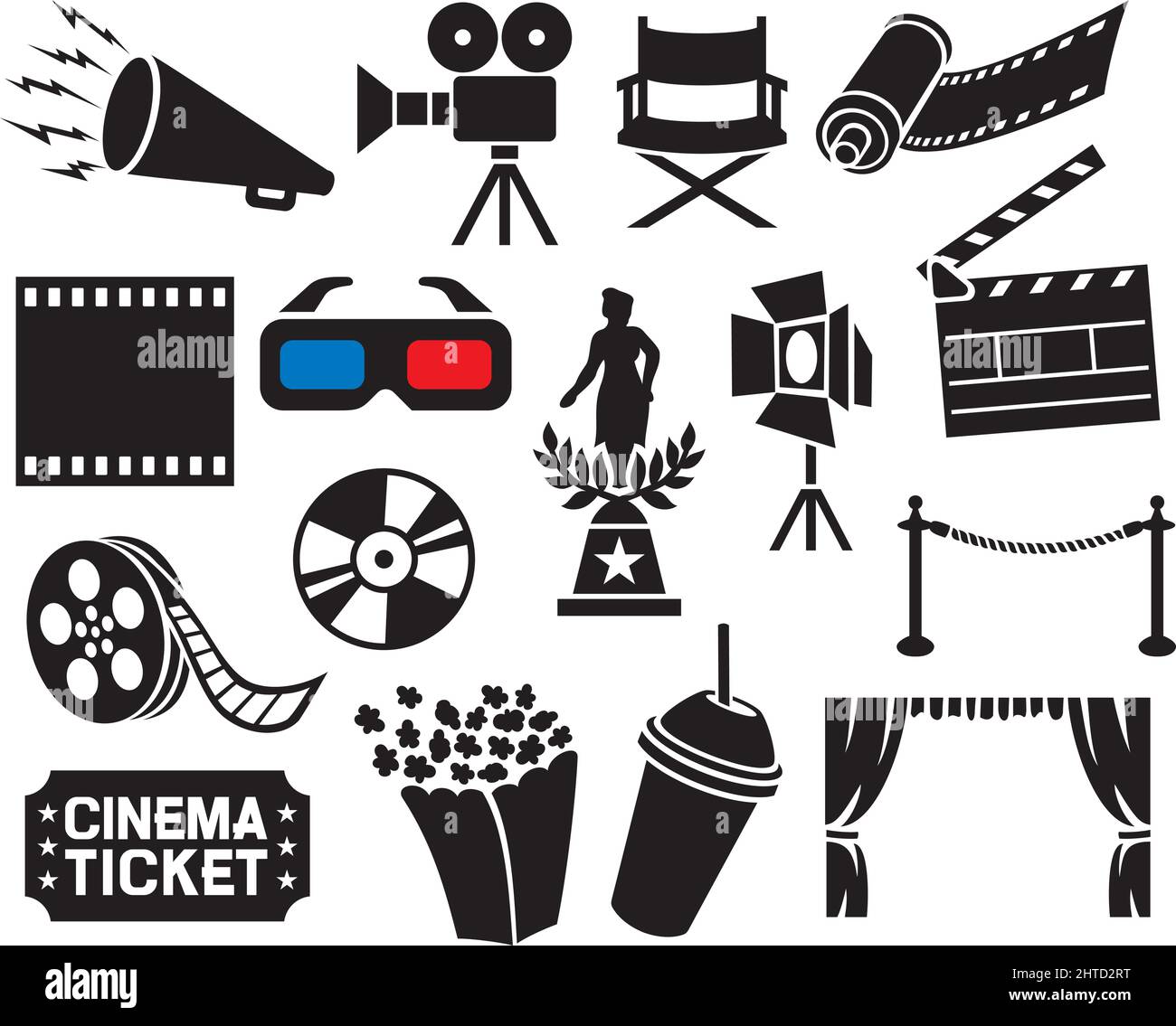 Cinema icons vector illustration Stock Vector Image & Art - Alamy