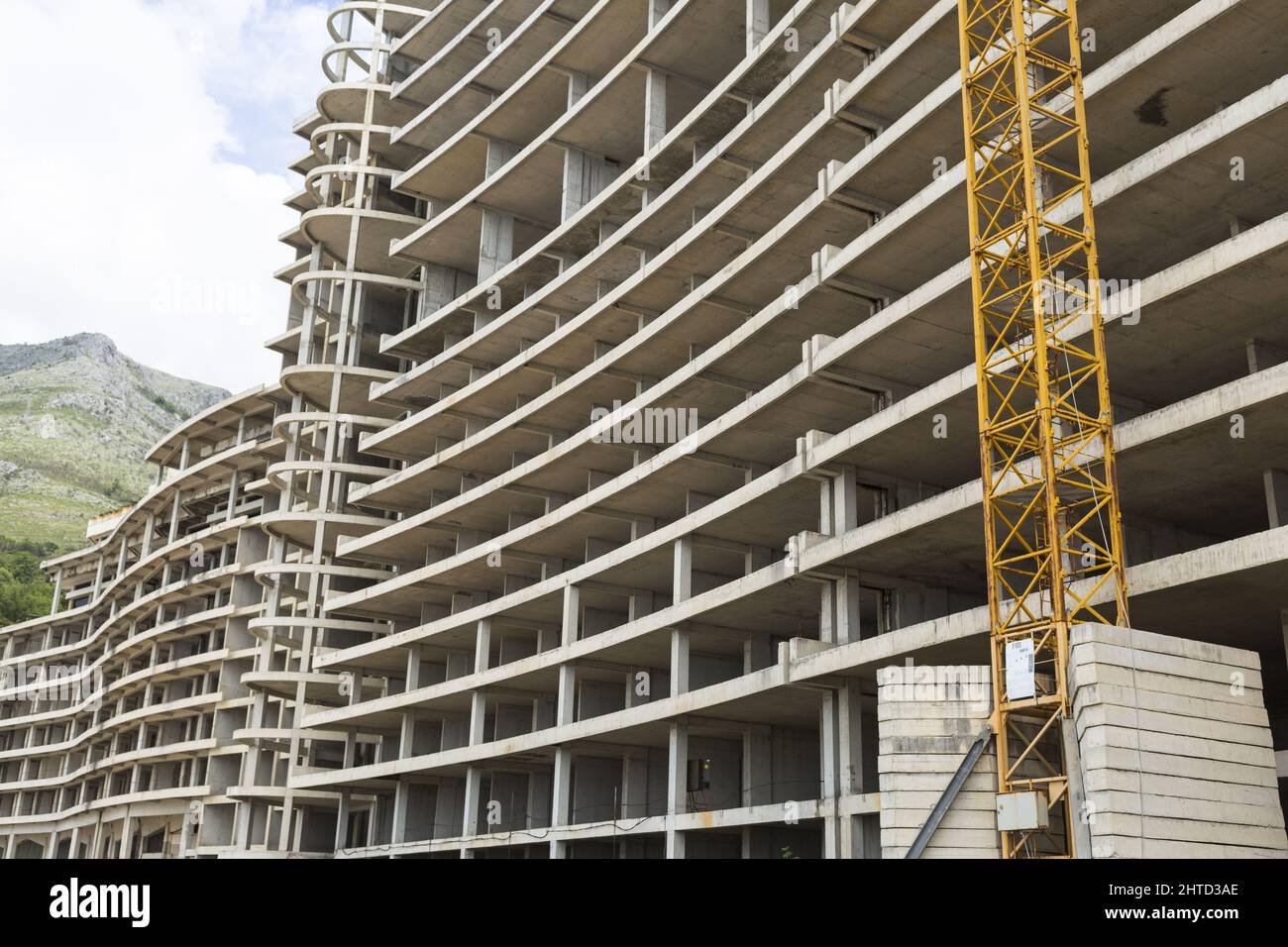New monolithic structure building in Sveti Stefan, Budva, Montenegro ...