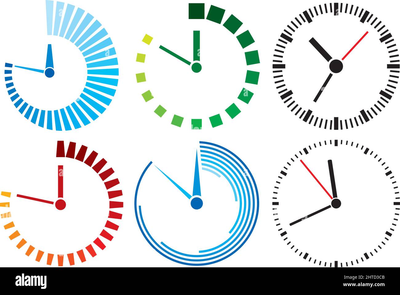Clock icons set vector illustration Stock Vector Image & Art - Alamy