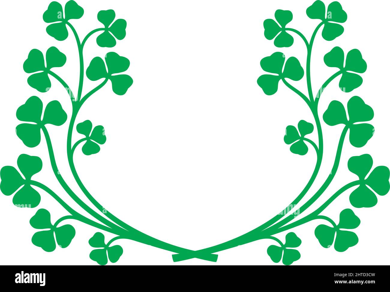 Single three leaf clover Cut Out Stock Images & Pictures - Alamy