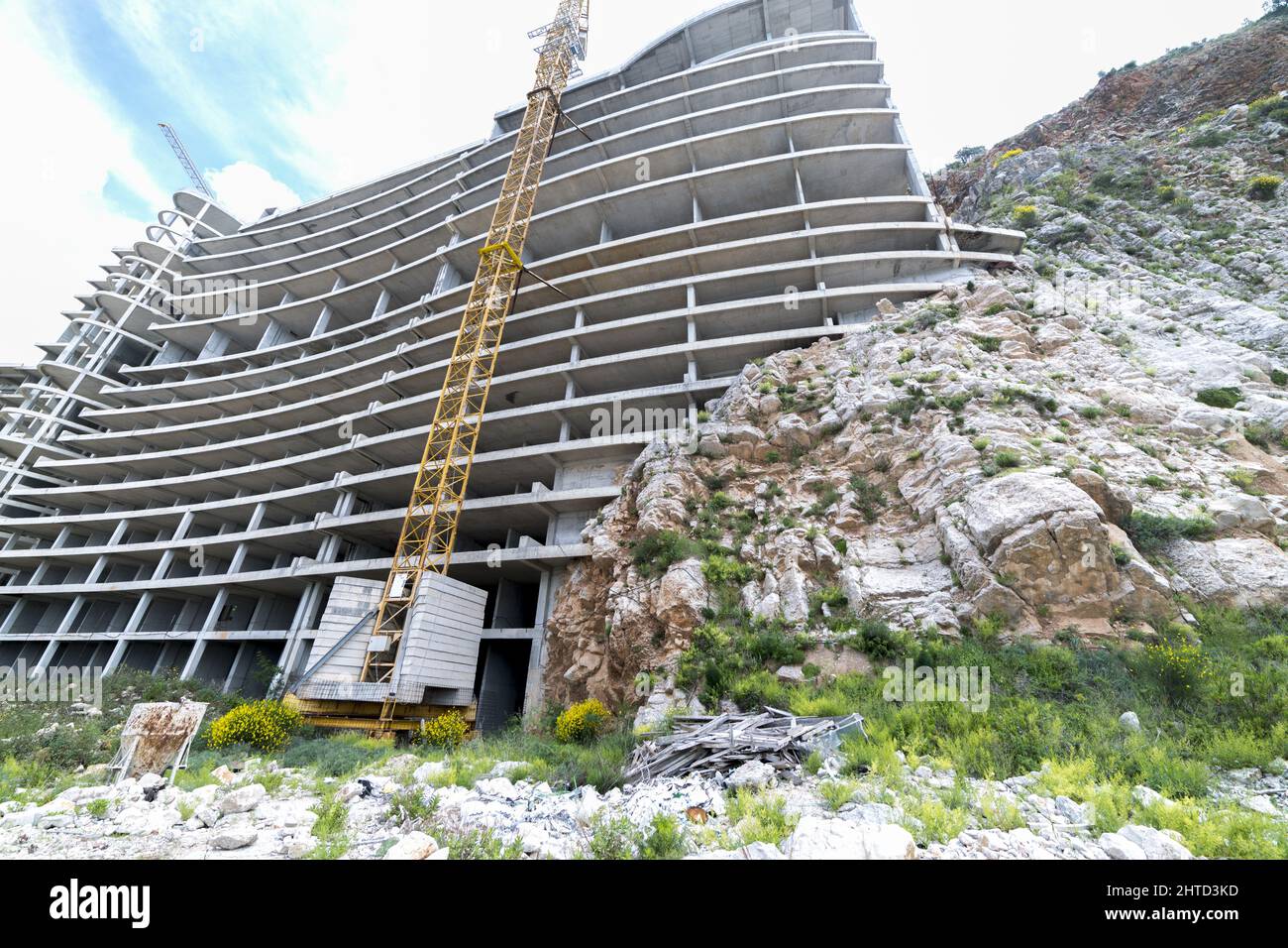 New monolithic structure building in Sveti Stefan, Budva, Montenegro ...