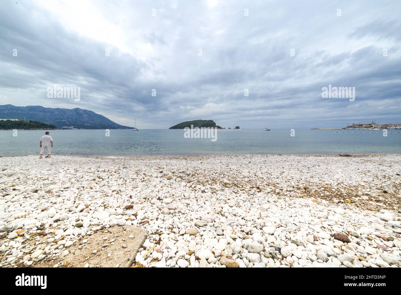 Beautiful seascape of the beach in Montenegro Stock Photo - Alamy