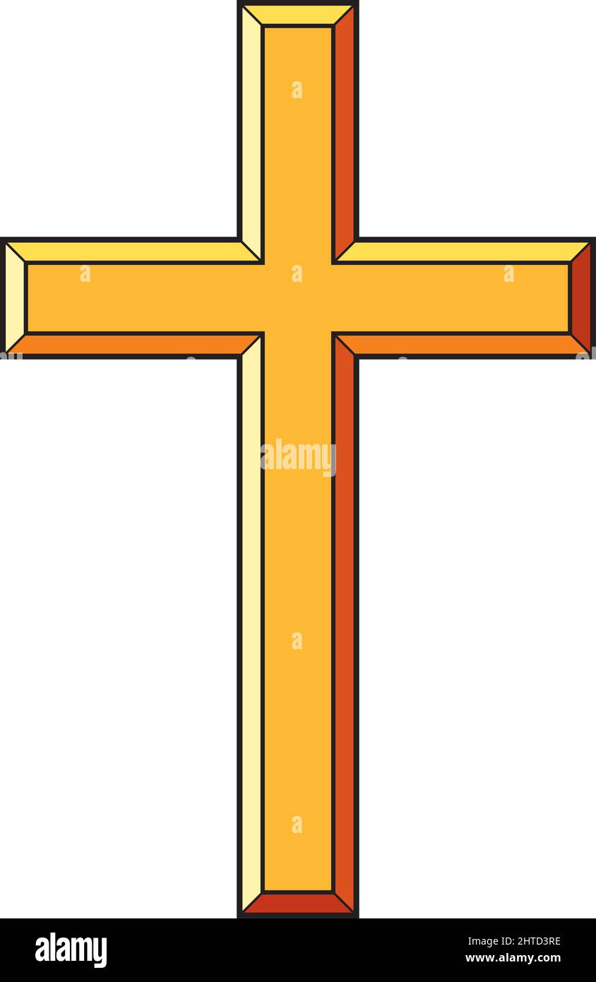 Golden cross vector illustration Stock Vector Image & Art - Alamy