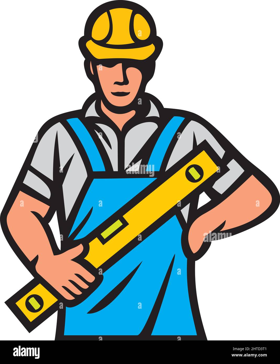 Construction worker (builder man). Vector illustration Stock Vector Image & Art - Alamy