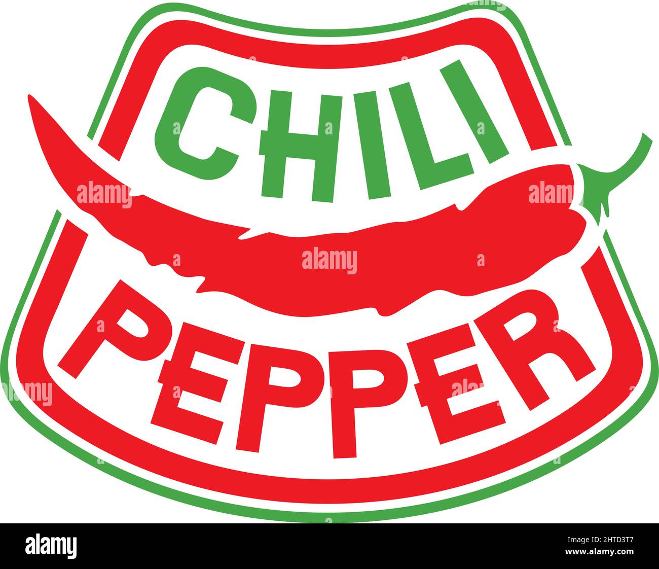 Chili pepper label vector illustration Stock Vector Image & Art - Alamy