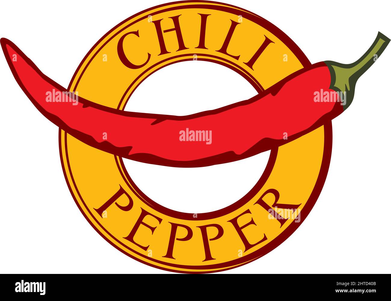 Chili pepper label vector illustration Stock Vector Image & Art - Alamy