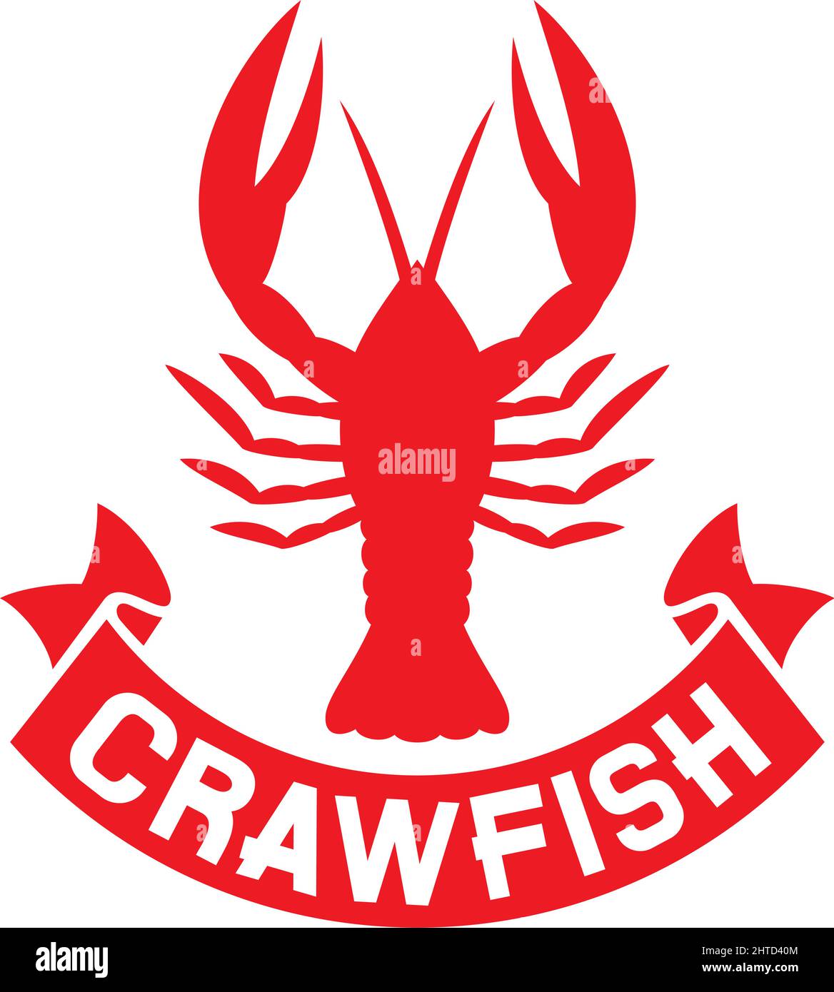 Crawfish label (crayfish icon, lobster sign). Vector illustration Stock ...