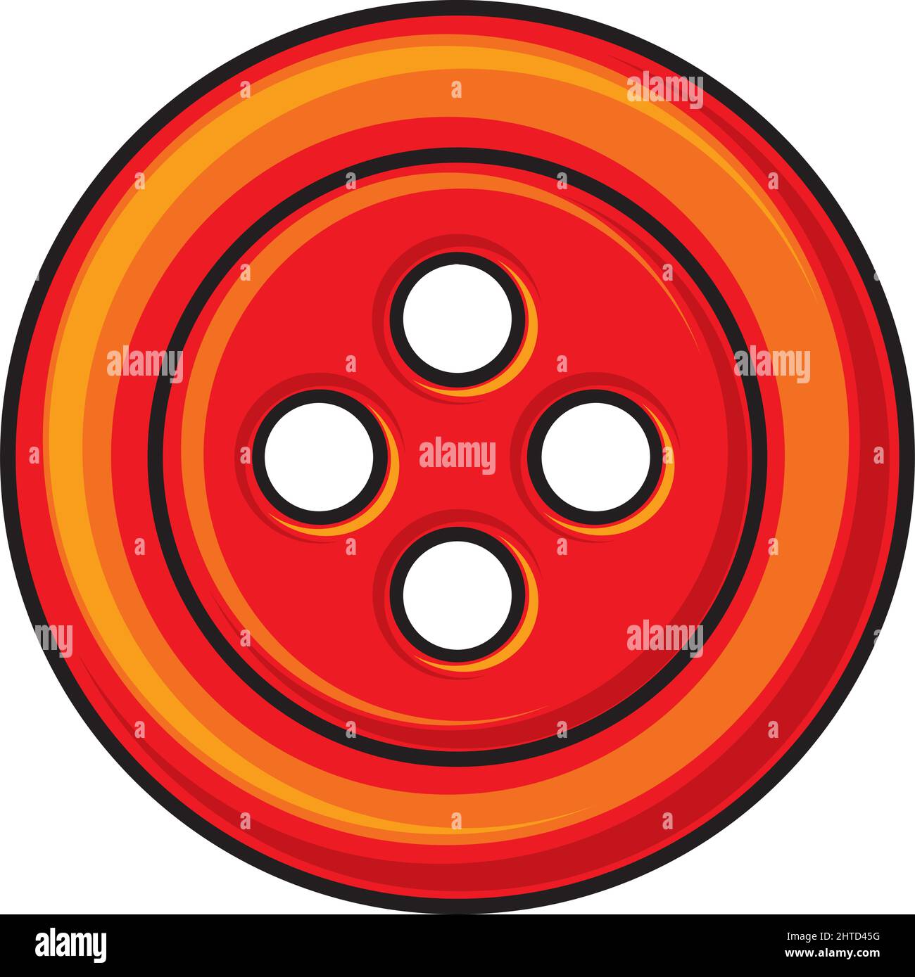 Sewing button orange vector illustration Stock Vector Image & Art - Alamy