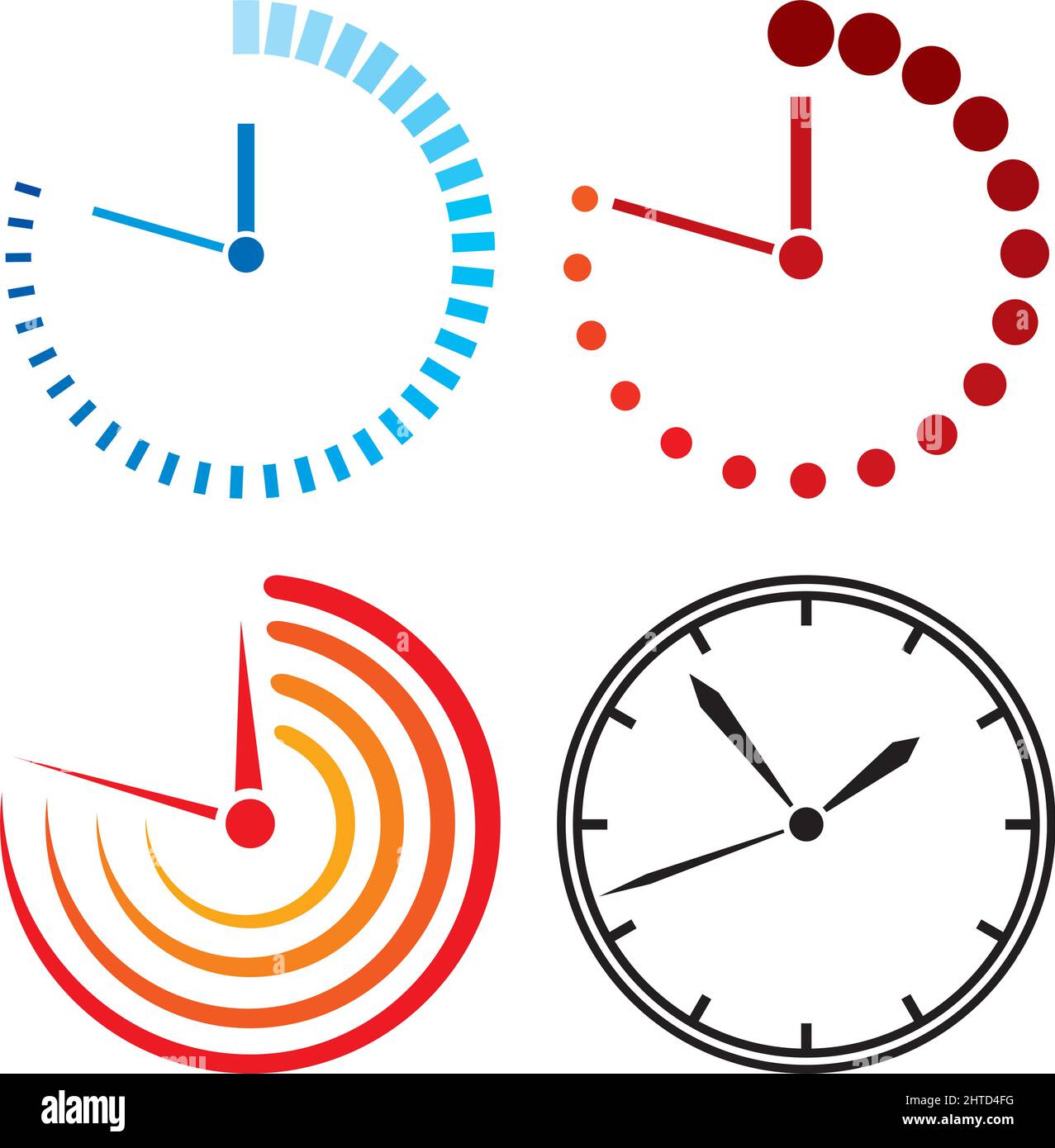 Clock icons vector illustration Stock Vector Image & Art - Alamy
