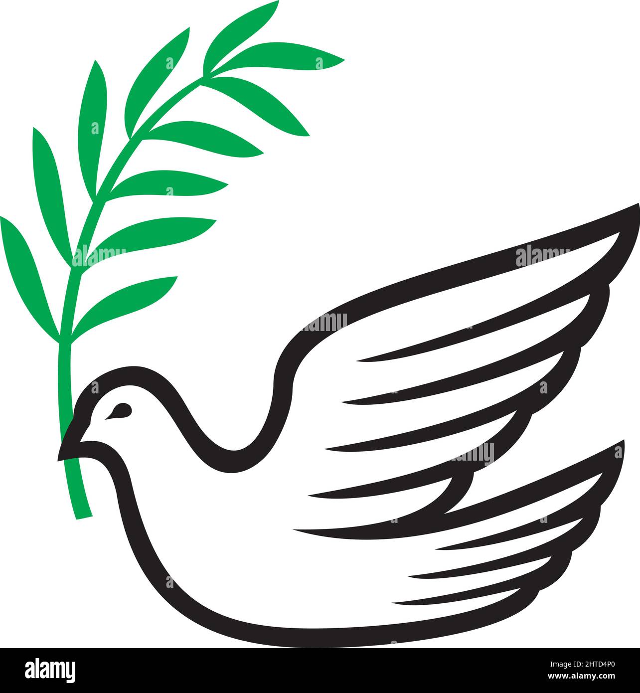Illustration dove olive branch Stock Vector Images - Alamy