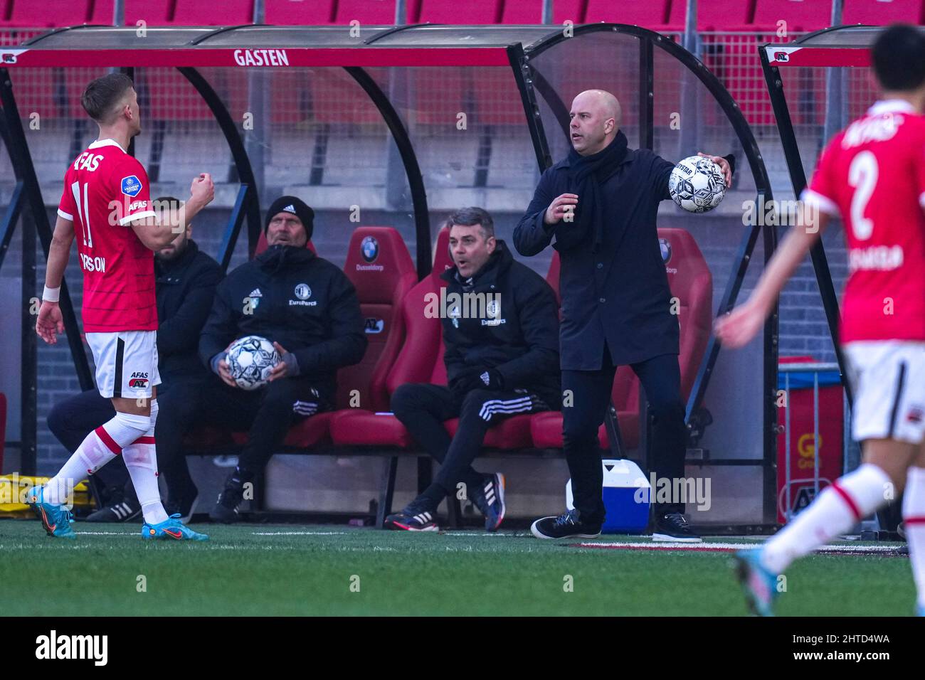 Alkmaar - coach Arne Slot of Feyenoord during the match between AZ ...