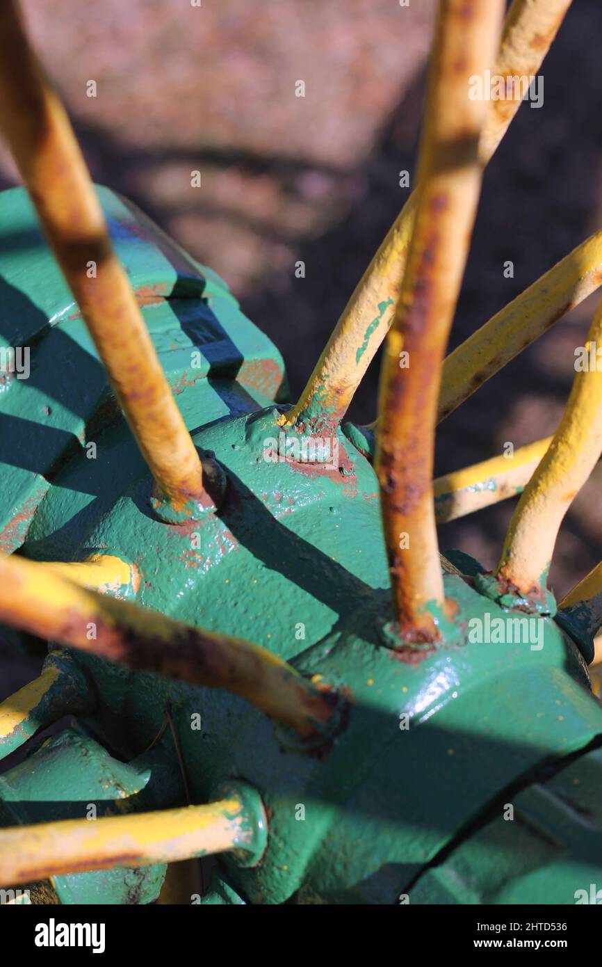 Vintage heavy duty farm tractor wheel and spokes Stock Photo - Alamy
