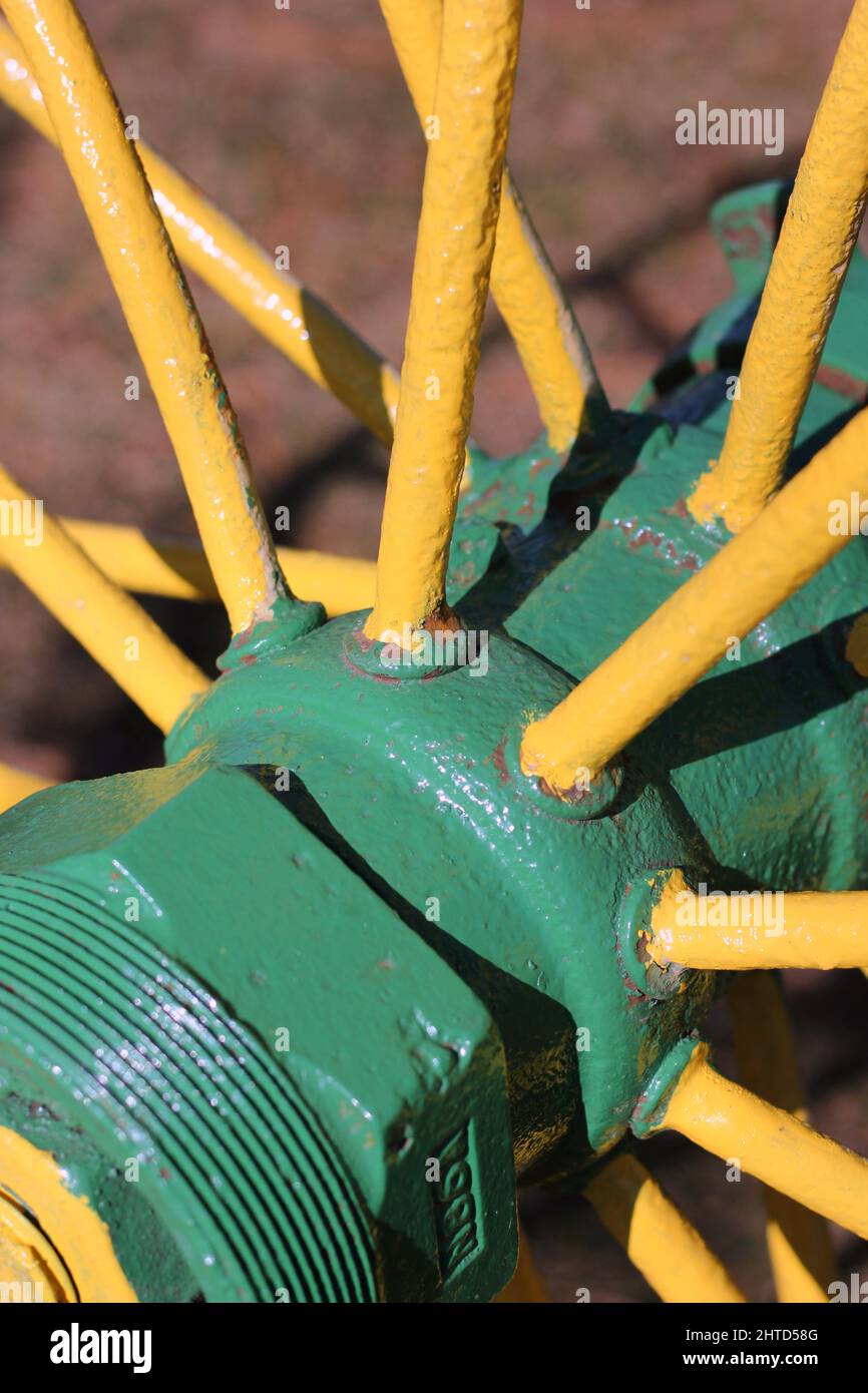 Vintage heavy duty farm tractor wheel and spokes Stock Photo - Alamy