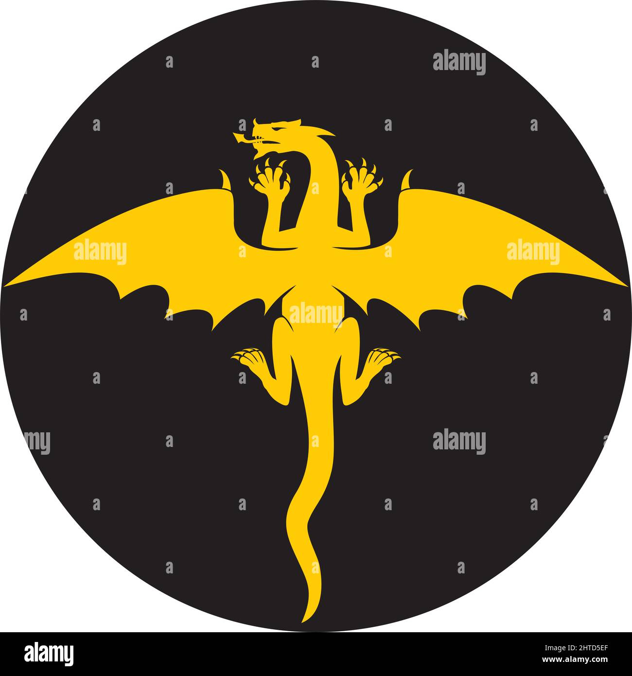 Dragon button vector illustration Stock Vector Image & Art - Alamy