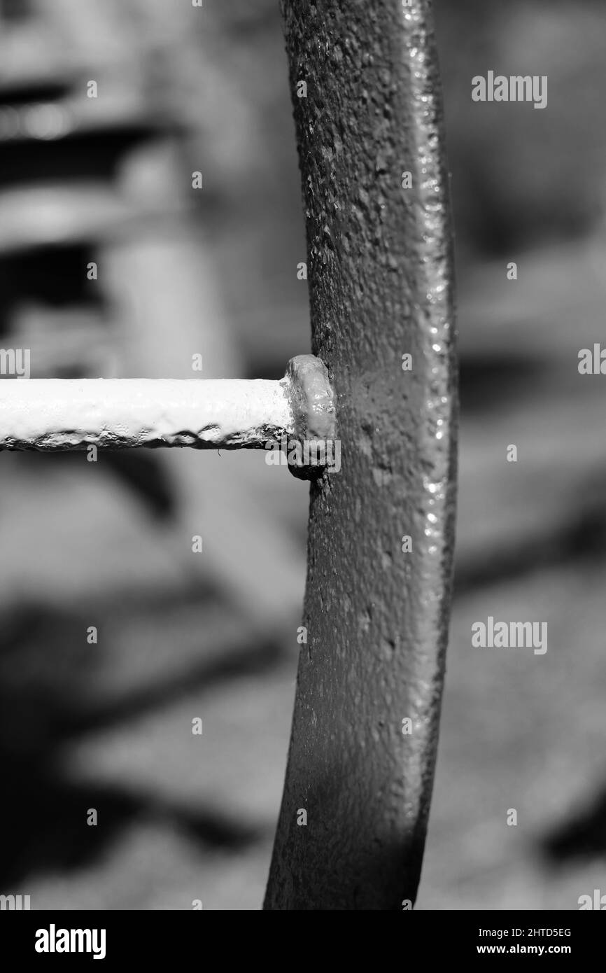 Simple mechanical machine concept on a vintage heavy duty industrial ...