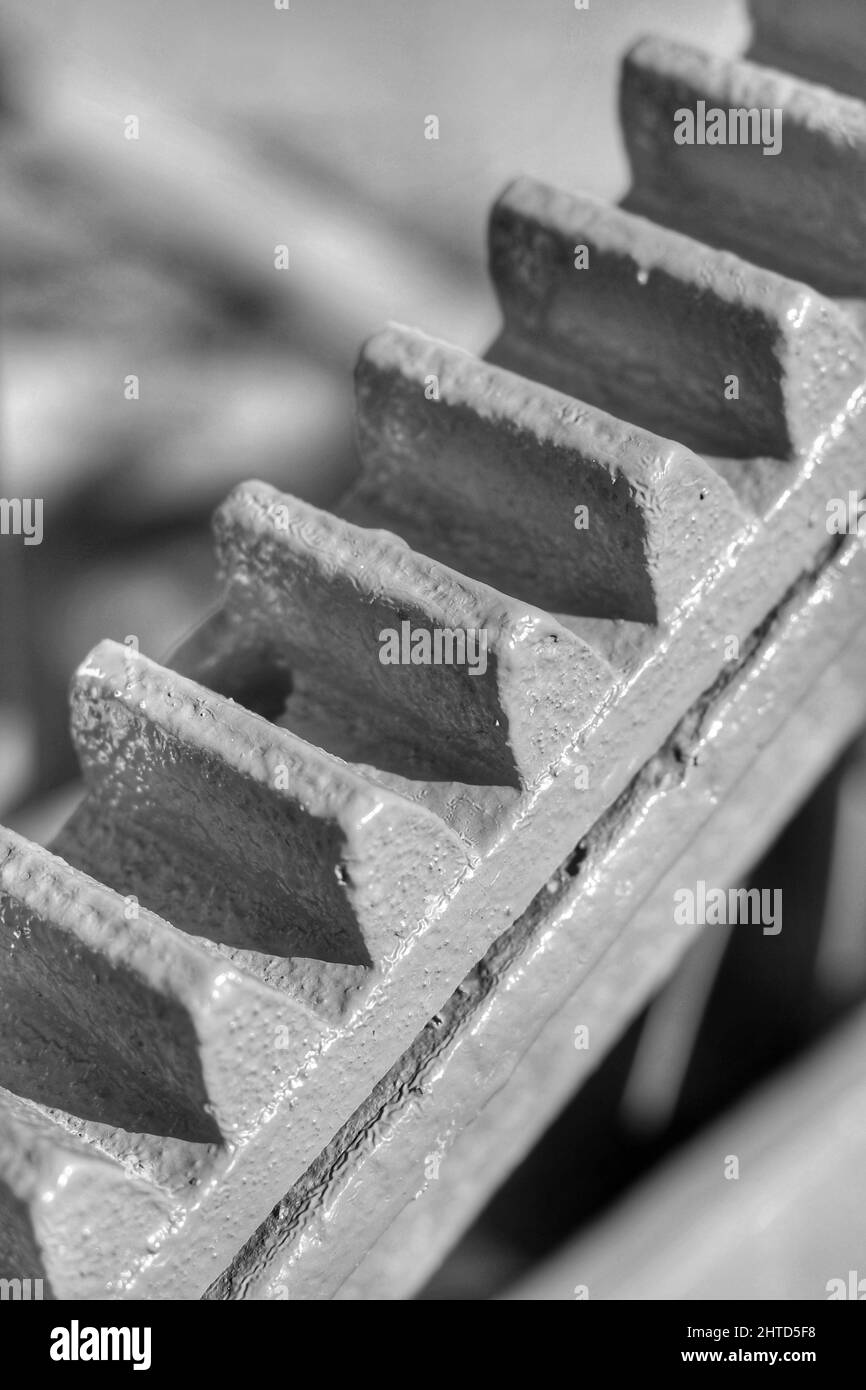 Simple mechanical machine concept on a vintage heavy duty industrial ...