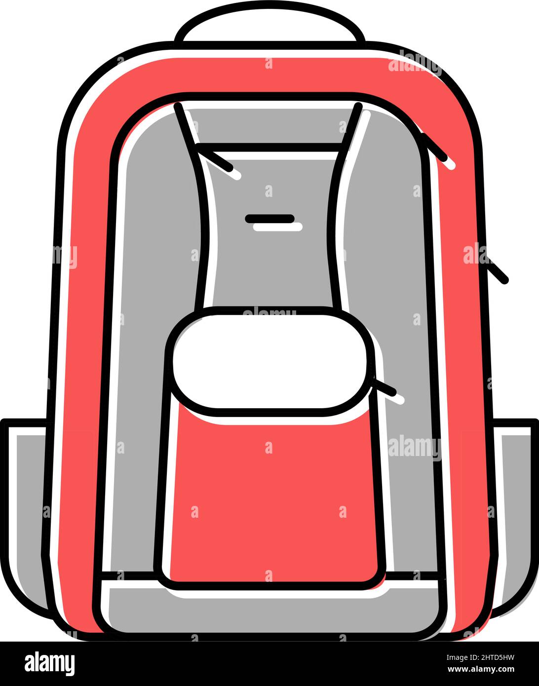 backpack rucksack bag color icon vector illustration Stock Vector Image ...