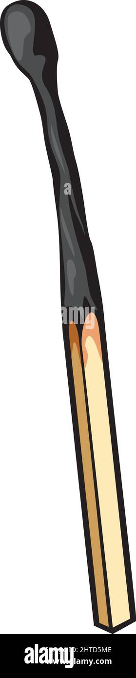 Burnt match stick vector illustration Stock Vector Image & Art - Alamy
