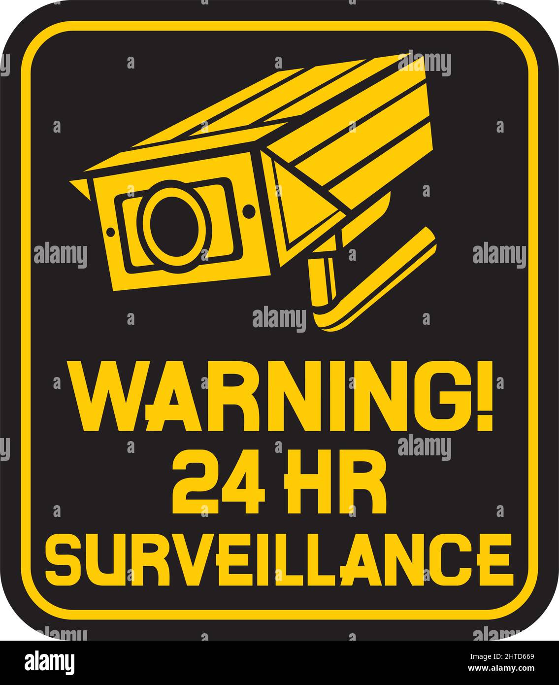 CCTV triangle symbols (camera surveillance sign). Vector illustration ...