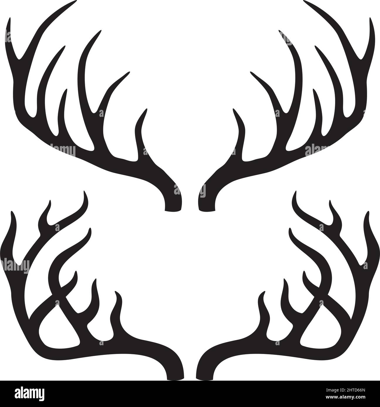 Deer horns vector illustration Stock Vector Image & Art - Alamy
