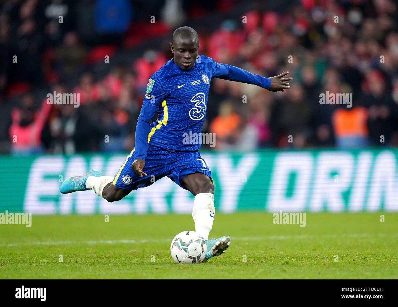 Chelsea's N'Golo Kante scores the seventh penalty of the penalty shoot ...