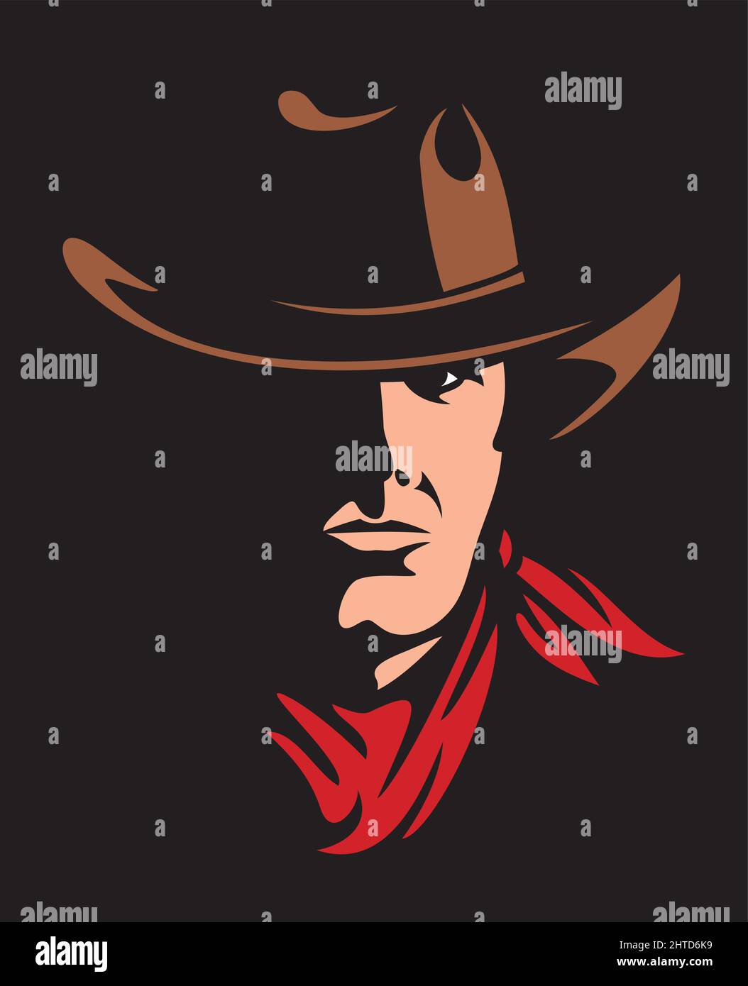 American cowboy vector illustration Stock Vector Image & Art - Alamy