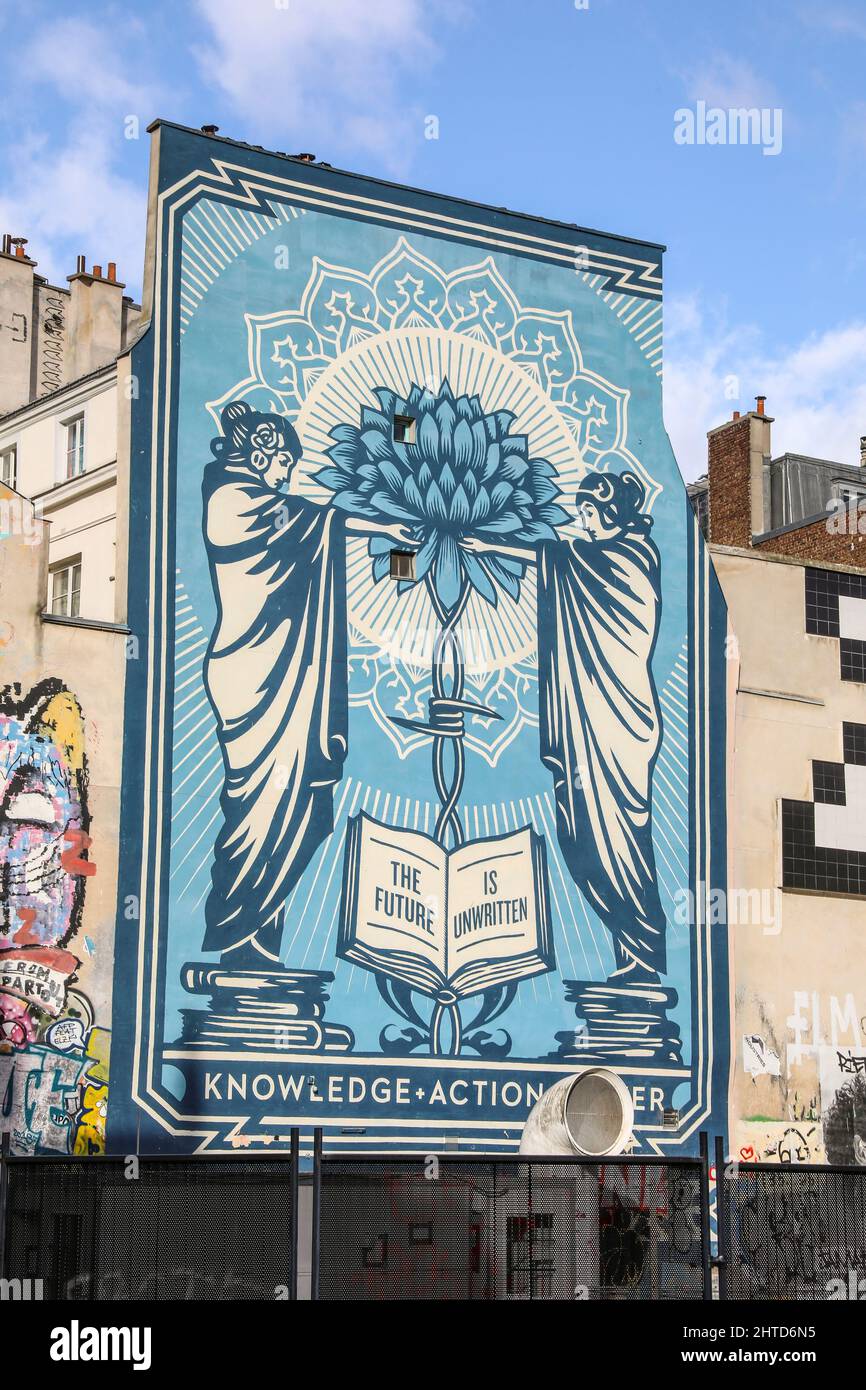 Street art shepard fairey mural hi-res stock photography and images - Alamy