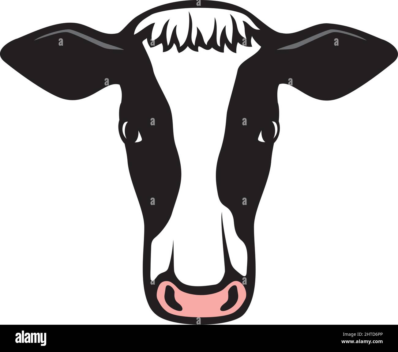 Cow head vector illustration Stock Vector Image & Art - Alamy