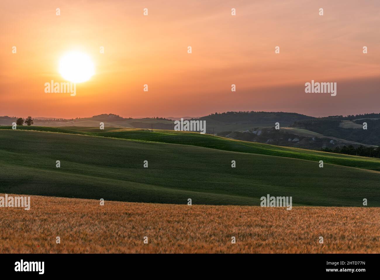 The Tuscan sunset highlights the most beautiful natural colors of the ...