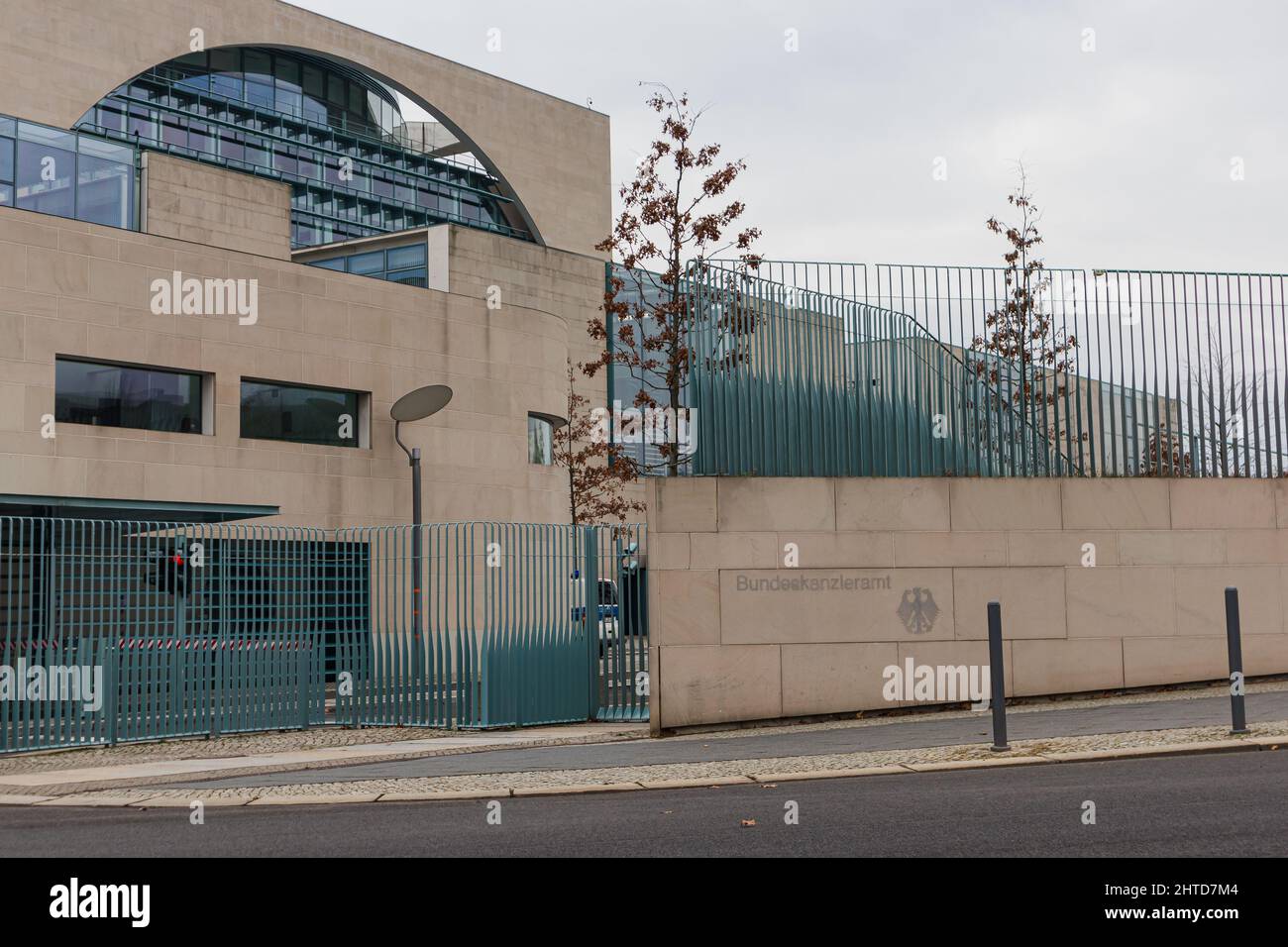 Official entrance to the German Chancellery Stock Photo - Alamy