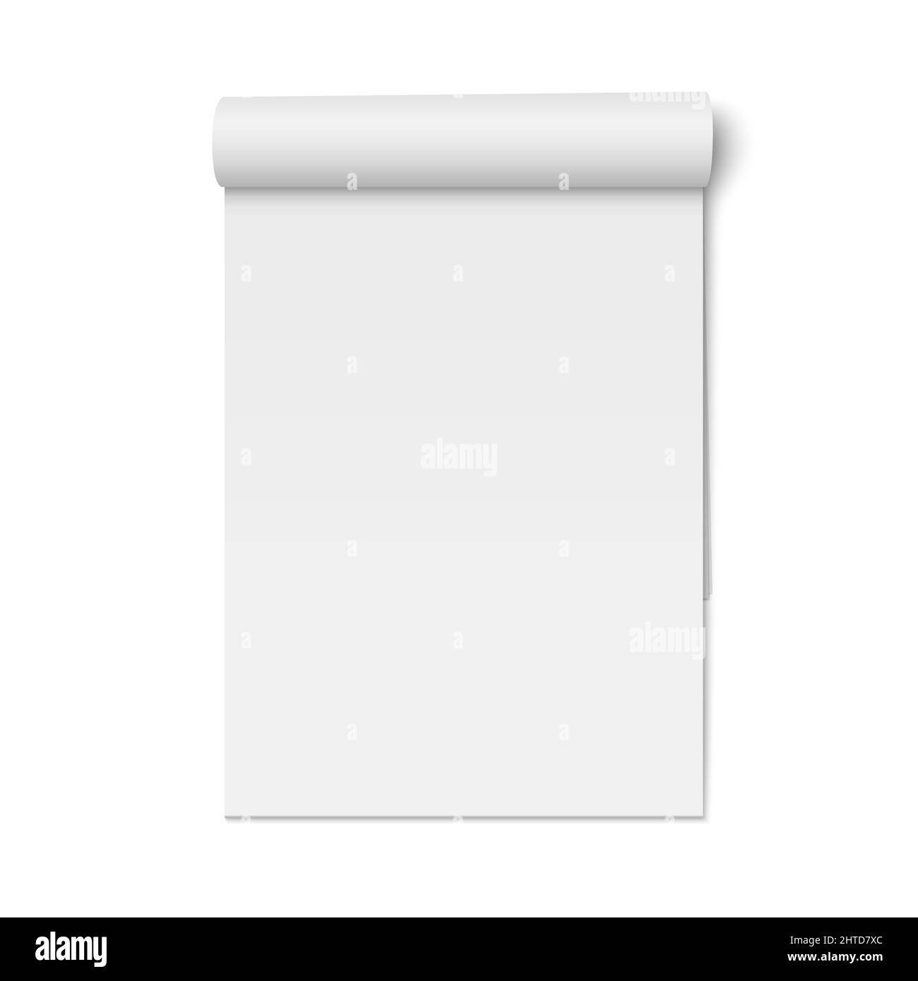 Vector mockup of realistic magazine with folded paperback isolated ...