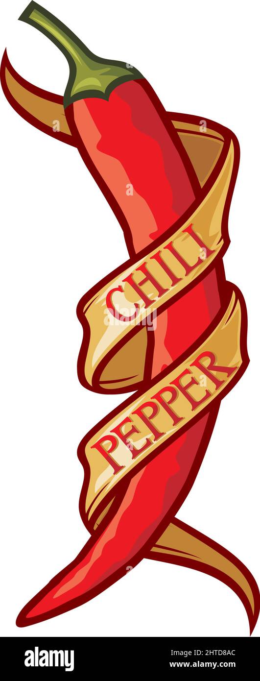 Chili pepper label vector illustration Stock Vector Image & Art - Alamy