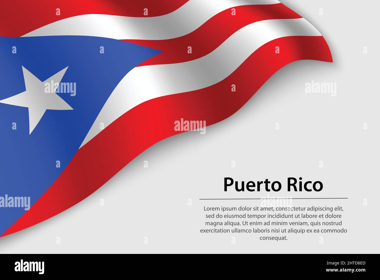Wavy flag of puerto rico Stock Vector Images - Alamy