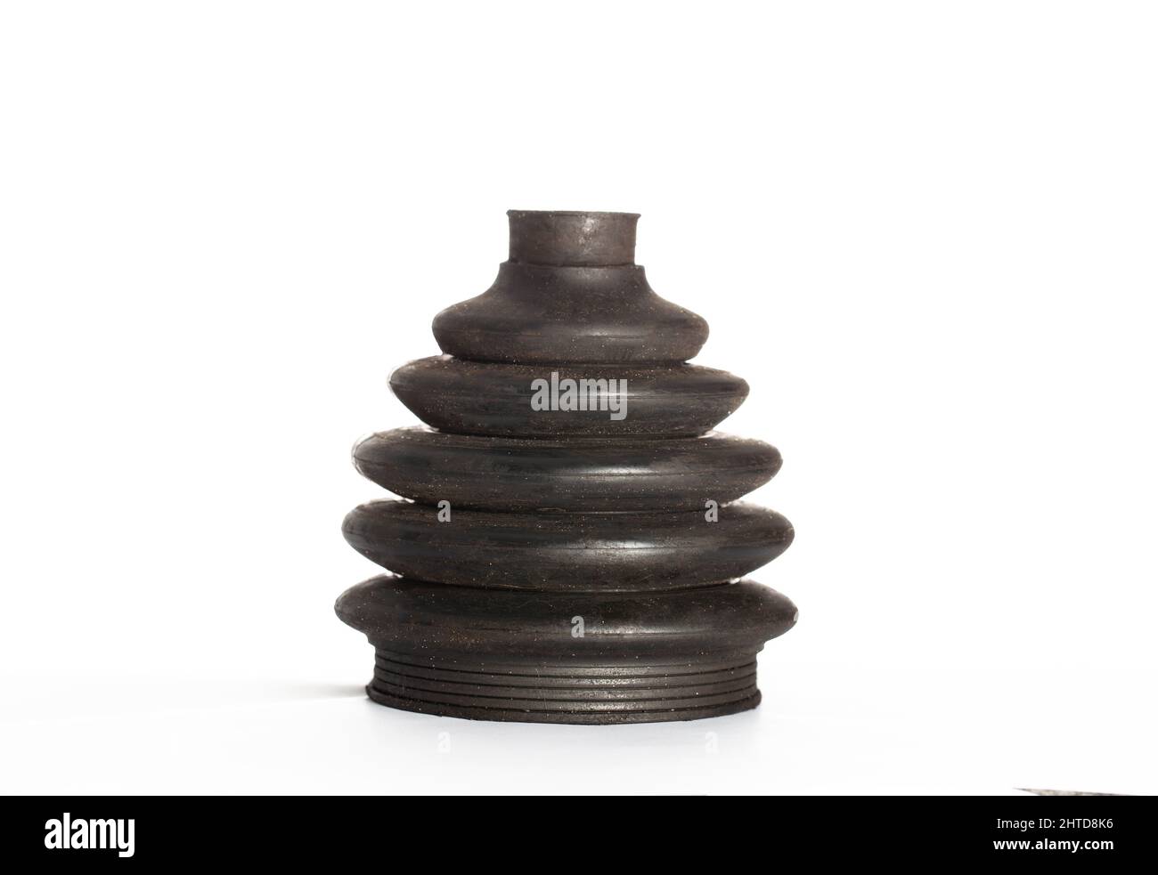 Rubber protective CV boot on a white background, isolate. Automotive ...
