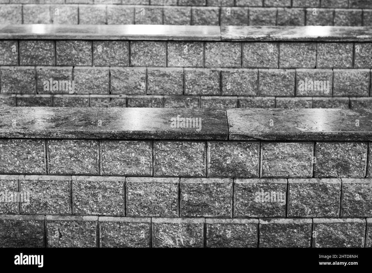 Rows of bricks Black and White Stock Photos & Images - Alamy