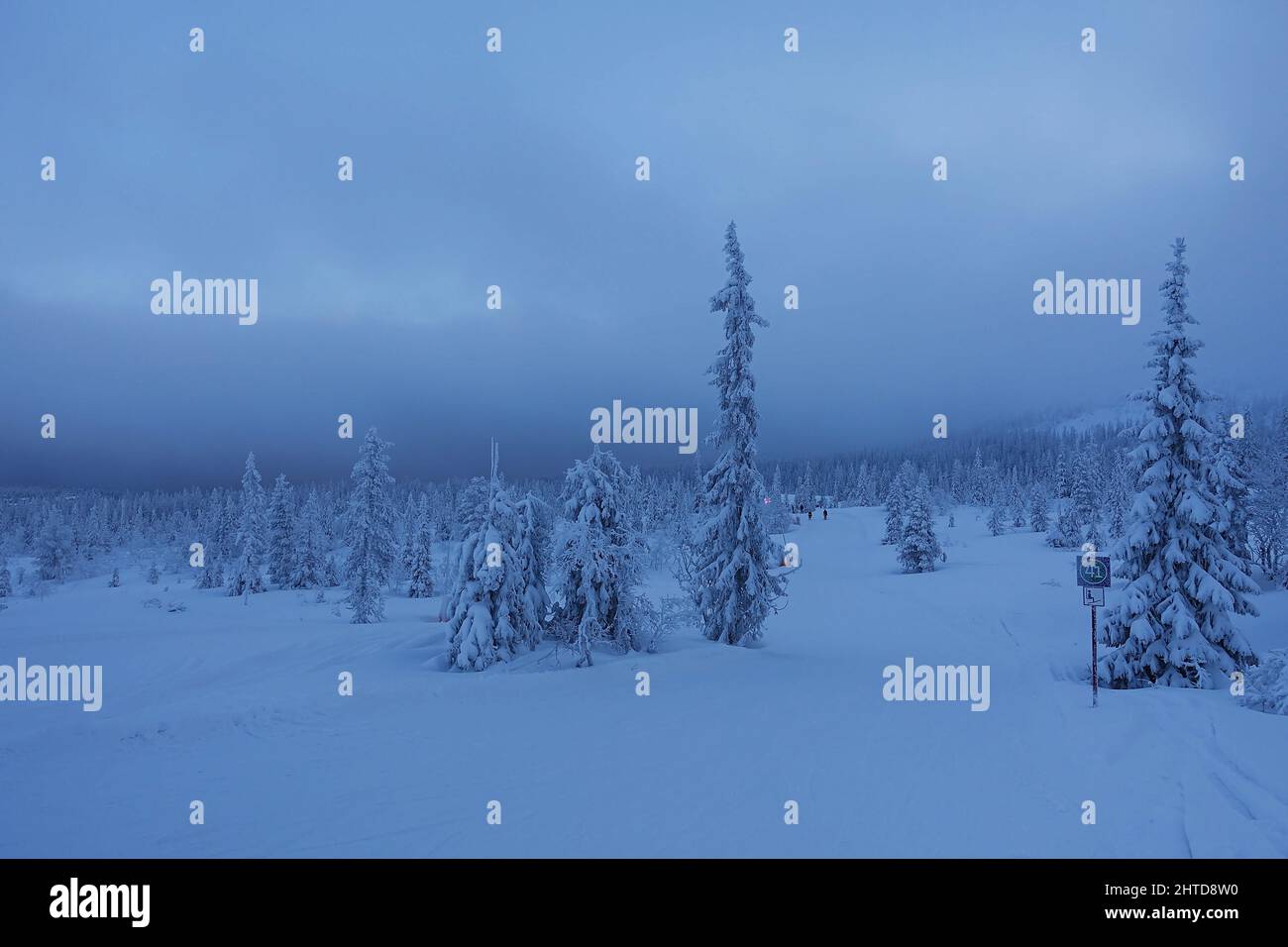 Winter in an arctic and frozen norway Stock Photo - Alamy