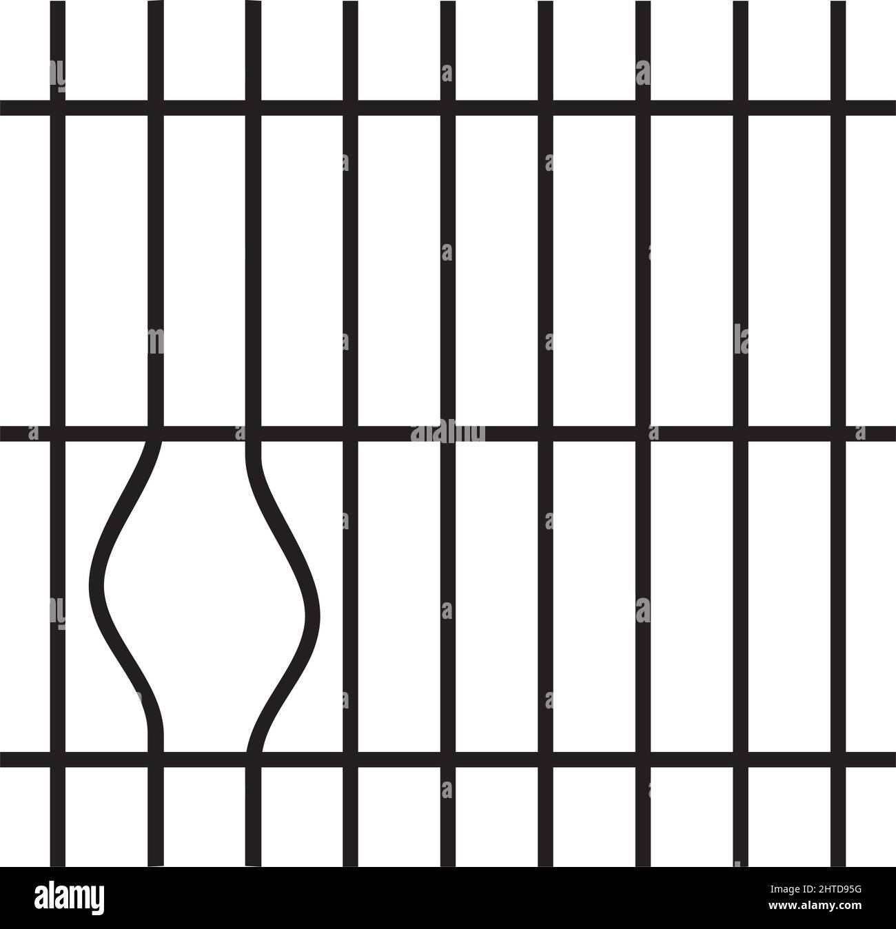 Broken prison bars vector design Stock Vector Image & Art - Alamy