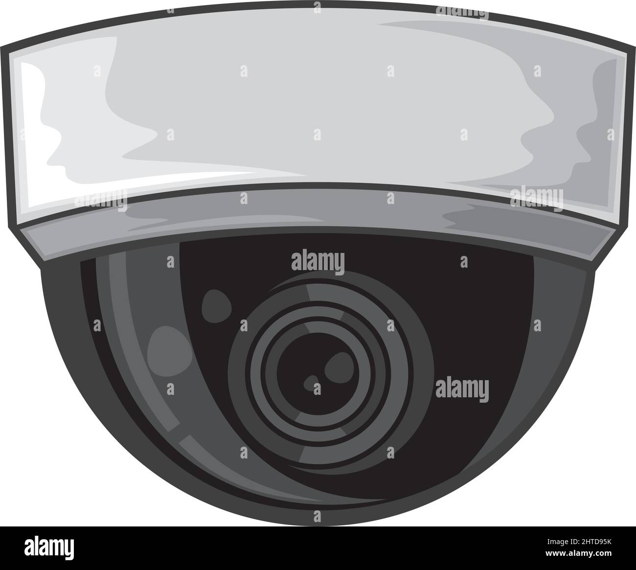 Ceiling surveillance camera vector illustration Stock Vector Image ...