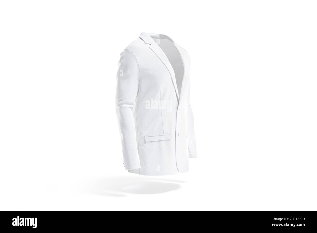 Blank white men blazer mockup, side view Stock Photo - Alamy