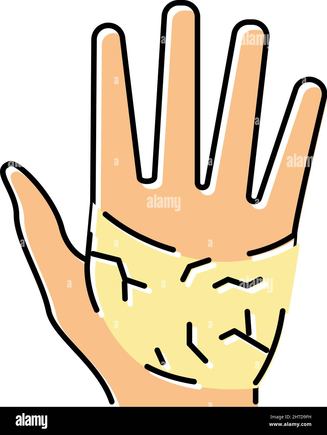 palms dry skin color icon vector illustration Stock Vector Image & Art ...