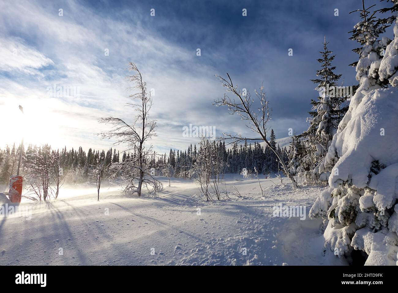 Winter in an arctic and frozen norway Stock Photo - Alamy