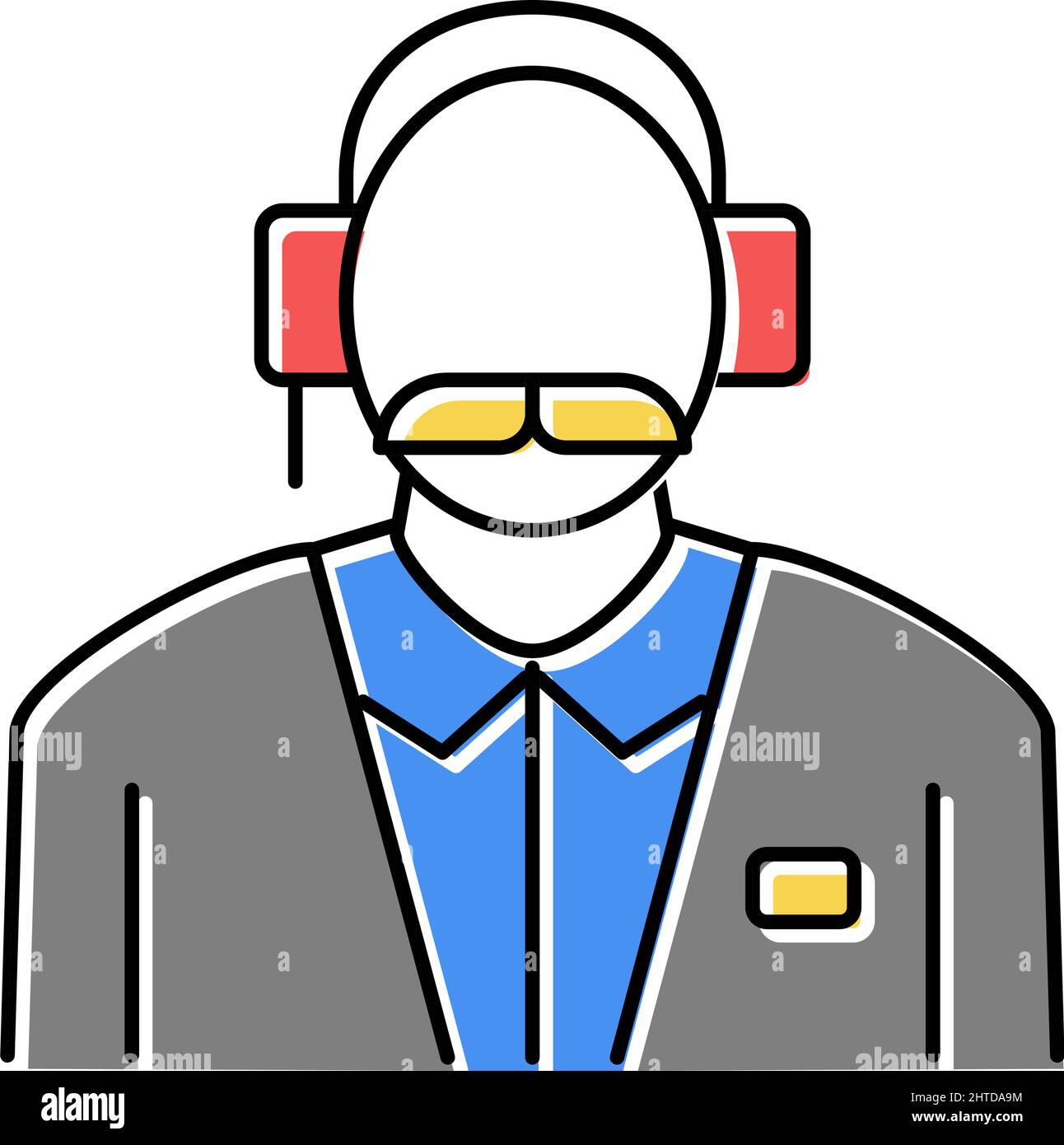 air navigator flight school color icon vector illustration Stock Vector ...