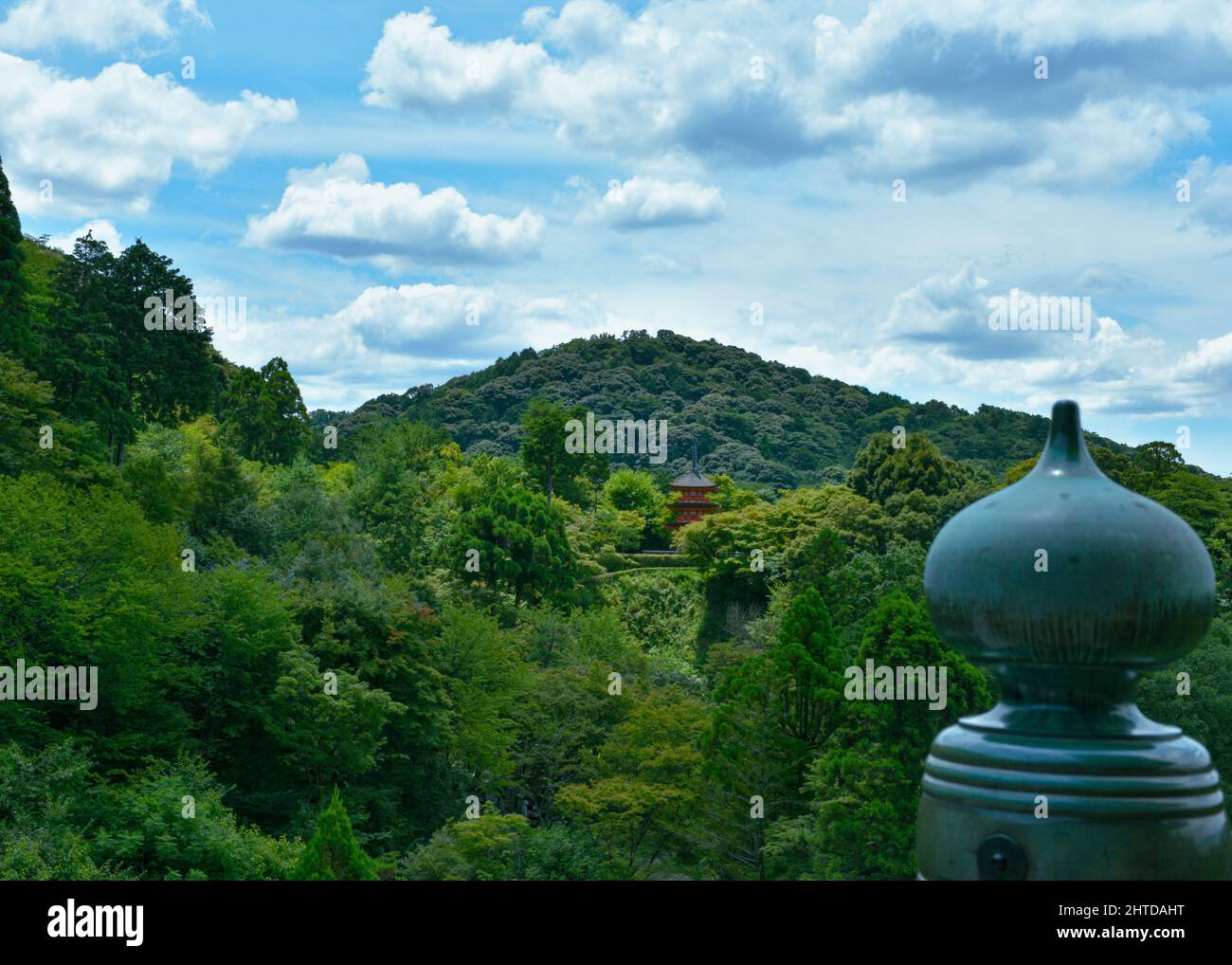 Photo of Kyoto shrine among mountains and forests in Japan Stock Photo ...