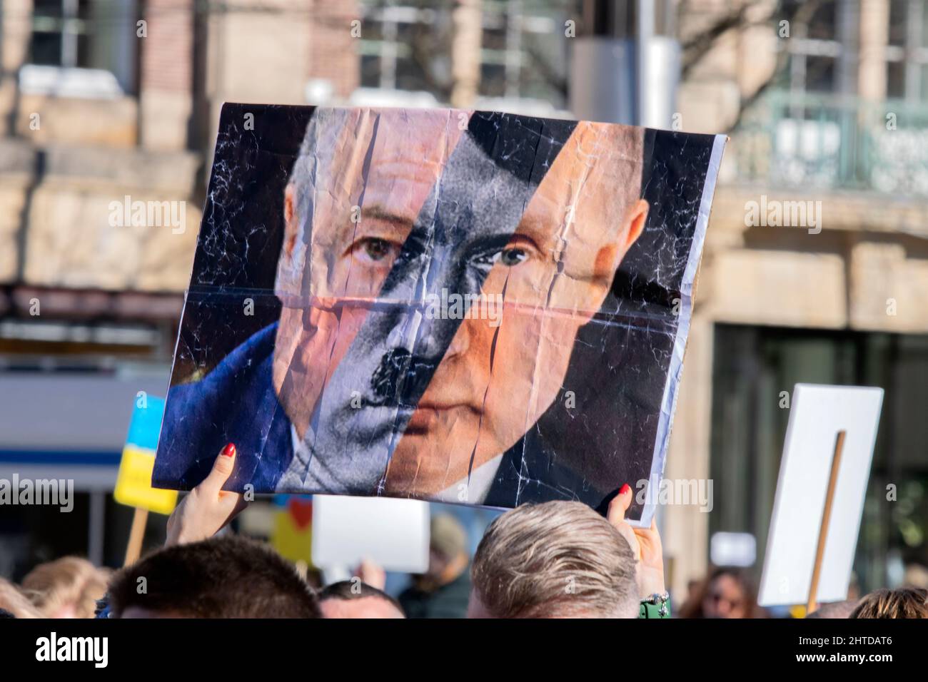 Poetin Compared To Hitler At The Protest Against The War In Ukraine At ...